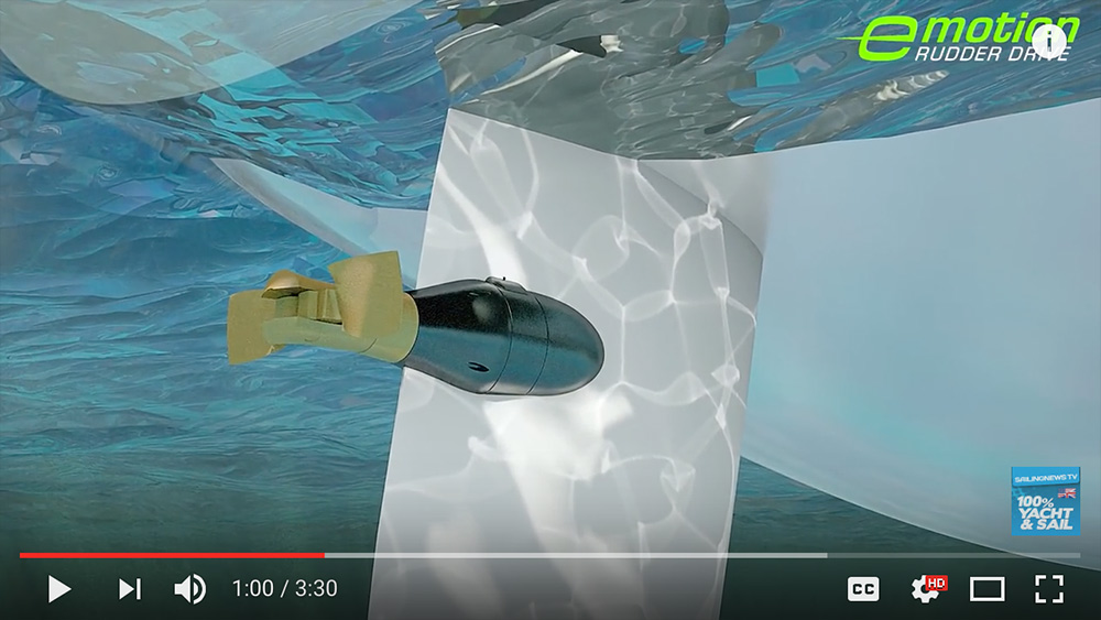 E-Motion Rudder Drive with Gori Folding Propeller