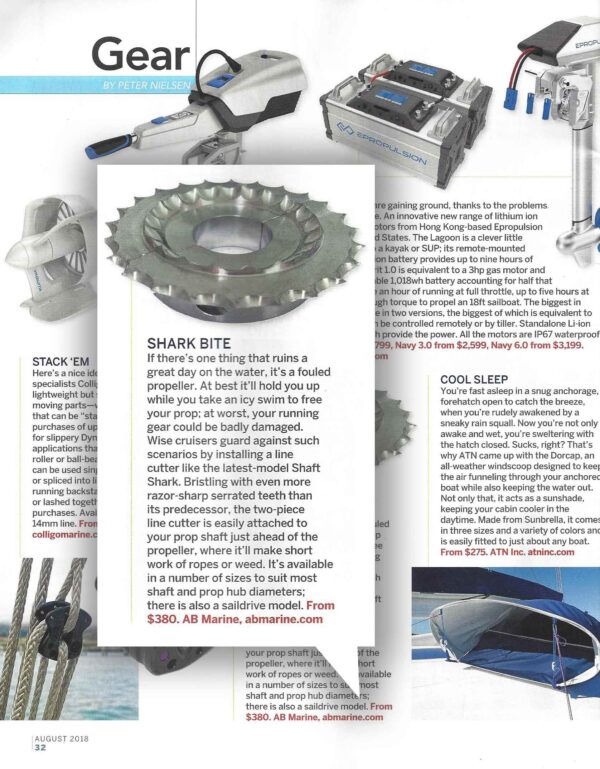 Sailing Magazine features Shaft Shark - AB Marine